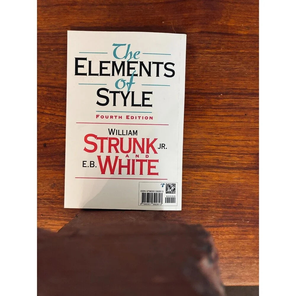 Other | The Elements Of Style Fourth Edition By William Strunk Jr And ...